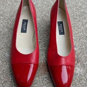 Bally | Shoes | Vintage Bally Red Leather Heels Switzerland Size 5 New ...